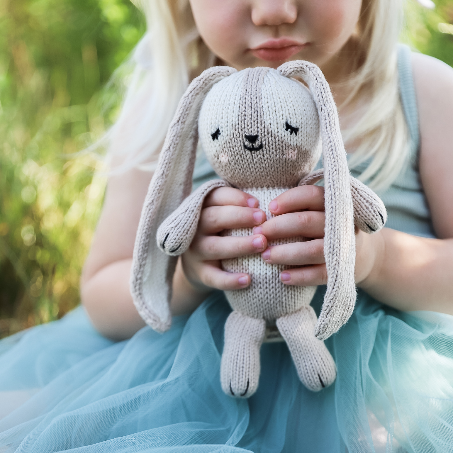Stuffed Baby Bunny Rabbit Animal Toy - Red and Olive Co